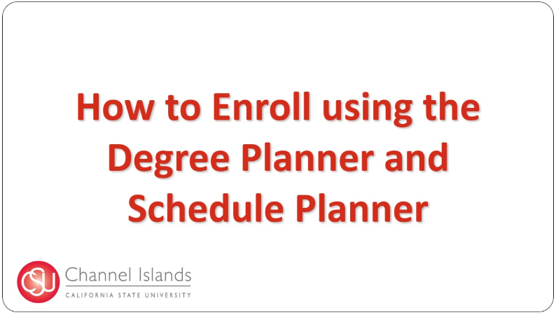 Degree Planner - Registrar’s Office - CSU Channel Islands