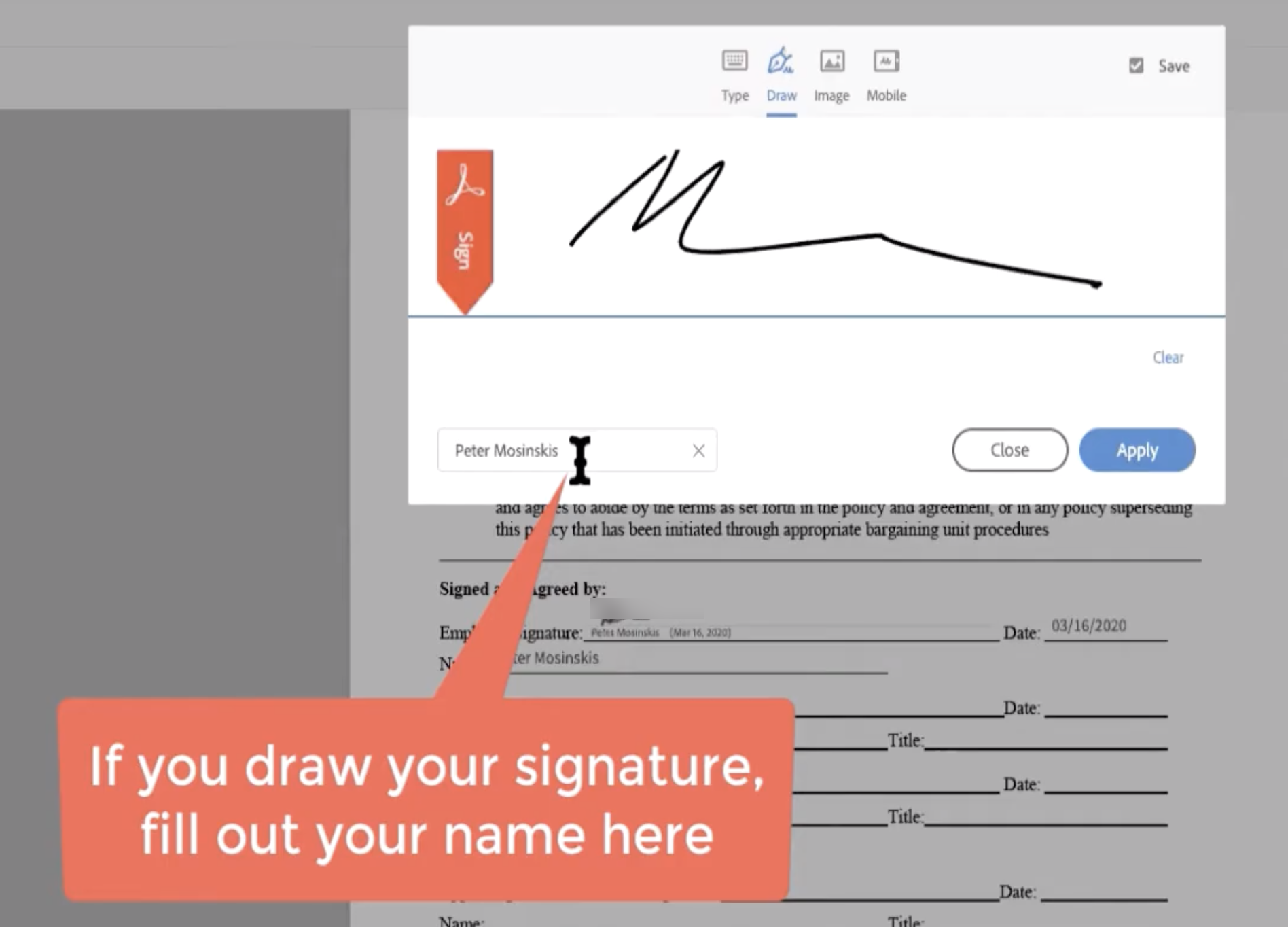 Signing a Form in Adobe Sign - Division of Business and Financial ...